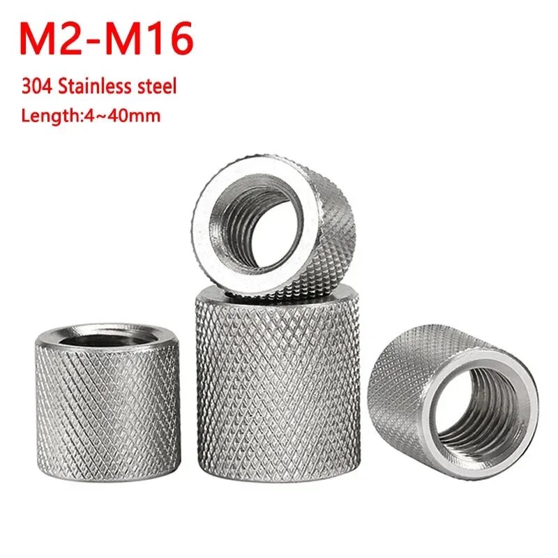 Круглые соединительные гайки из нержавеющей стали M2-M16 M5x(OD 12mm)-5Pcs, 30mm