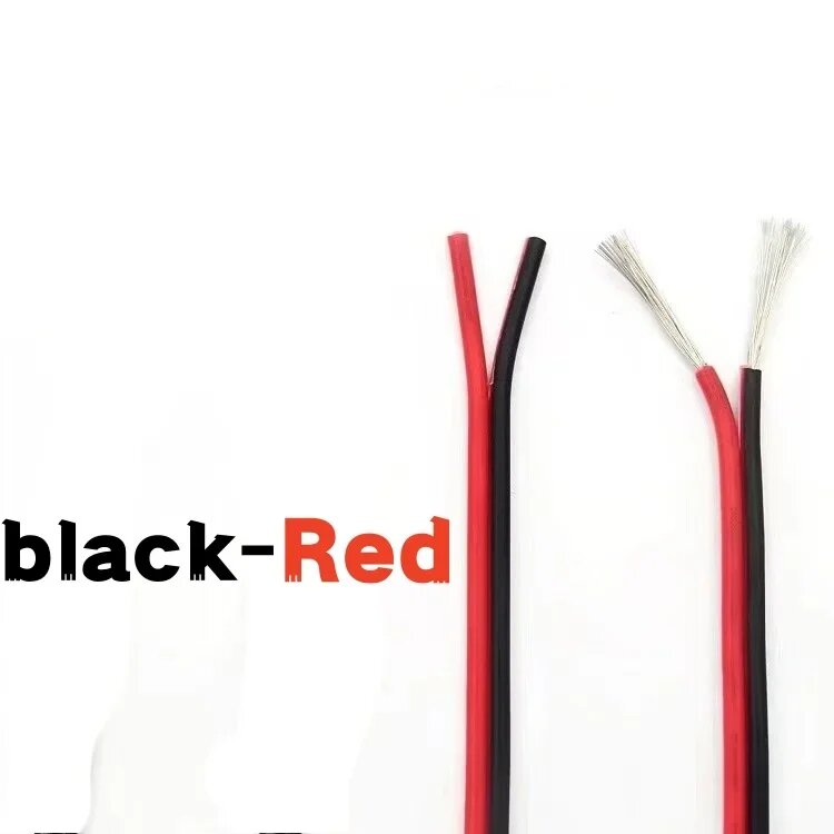 Электрический провод из луженой меди 5/10/20 м AWG 18AWG, Red-Black, 5 Meters
