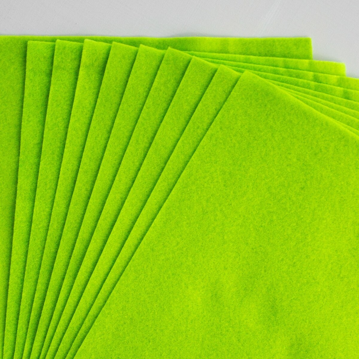 Фетр декоративный Рукоделие 180 г, 1 мм цвет лайм, 10 листов 21х30 см