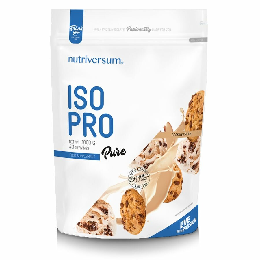 Nutriversum Протеин Pure ISO PRO 86% печенье-крем 1000 г