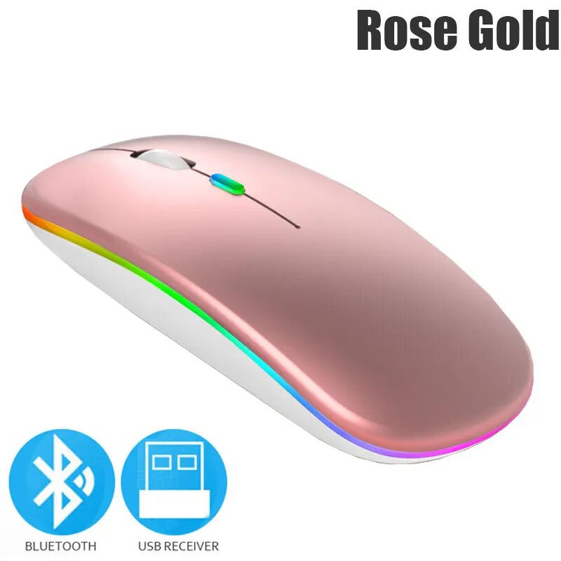 Беспроводная мышь Rose Gold Bluetooth USB