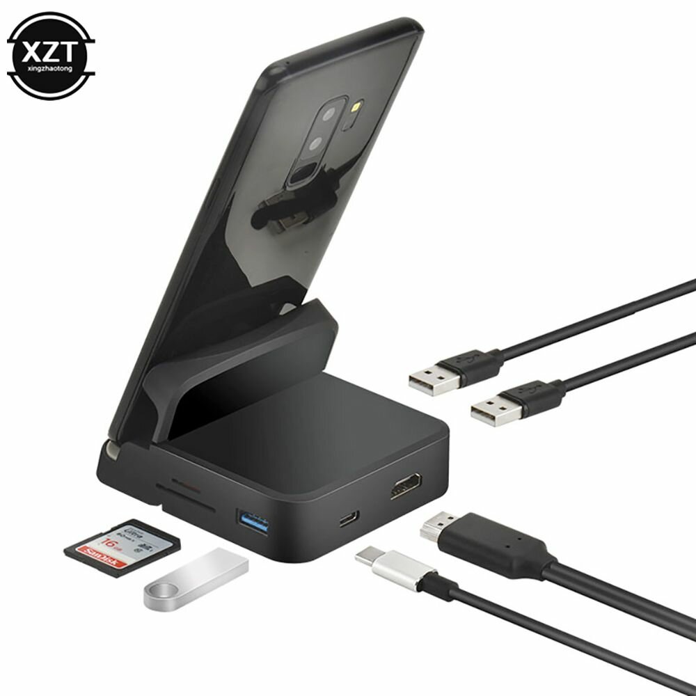 8 в 1 C Расширенная базовая телефонная стойка Dex Pad Station USB C HDMI Совместимый комплект зарядного устройства для доковой станции