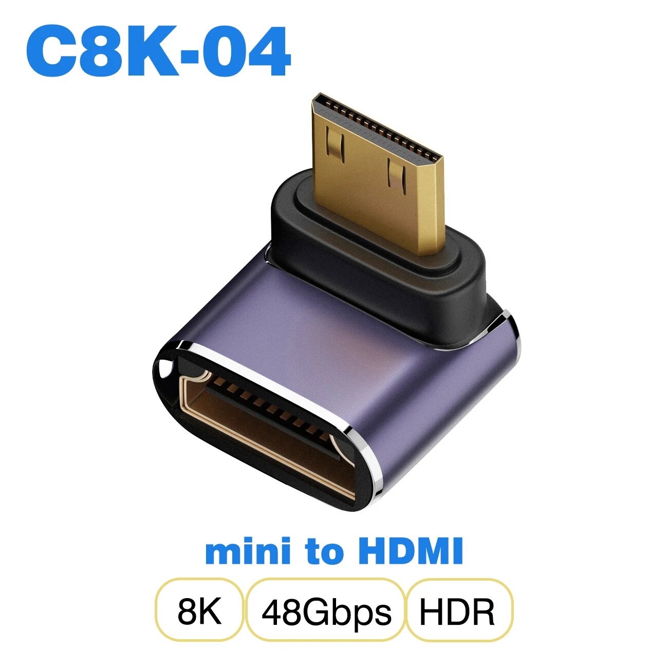 NNBILI HDMI 2.1 Кабель-адаптер Mini Micro HDMI в HDMI C8K-04