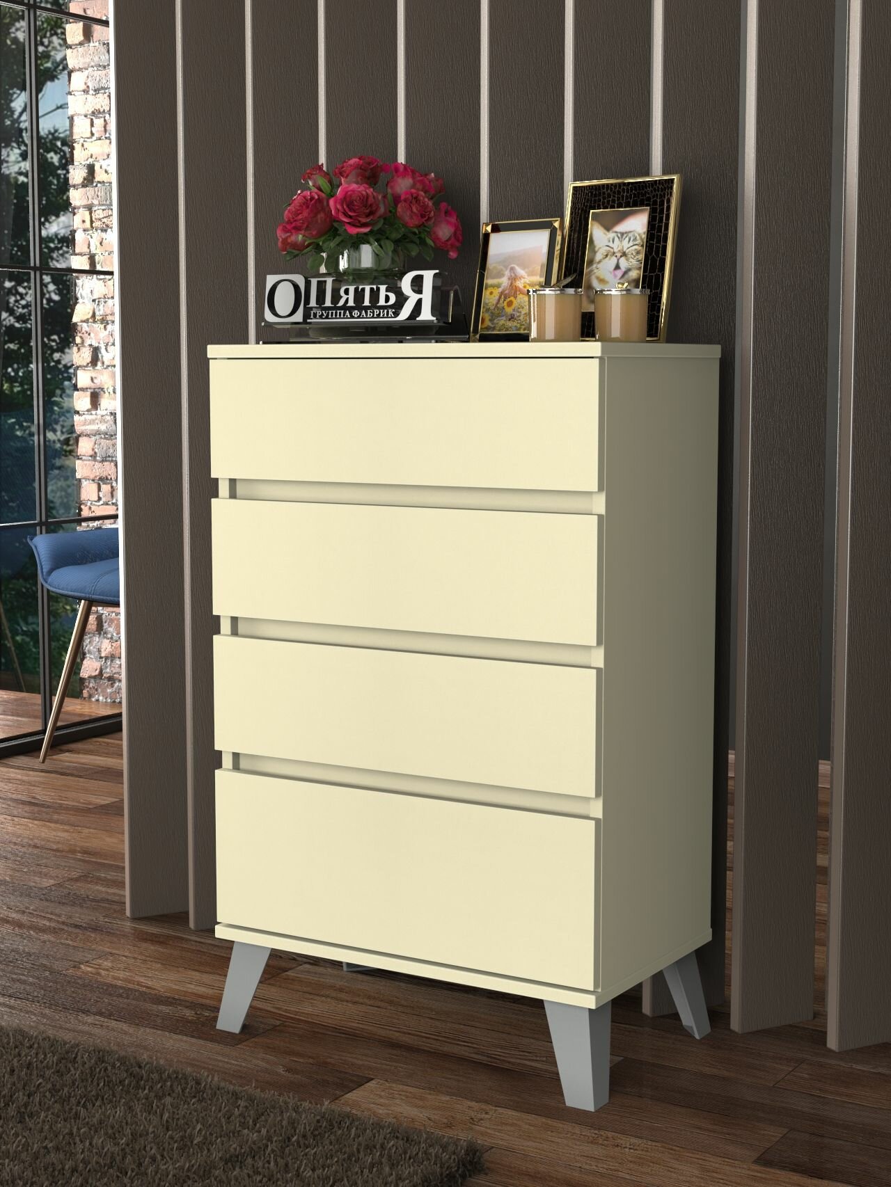 Комод №20 деревянный, глянец