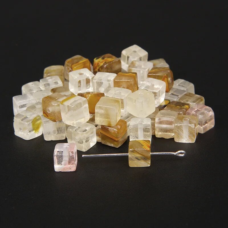 Модные цвета 4 мм/6 мм/8 мм квадратные бусины куб из натурального камня свободные бусины-разделители DIY ручной работы из бисера для изготовления ювелирных изделий оптом