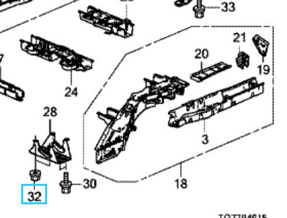 Гайка, зубчатая поверхность (Оригинал)