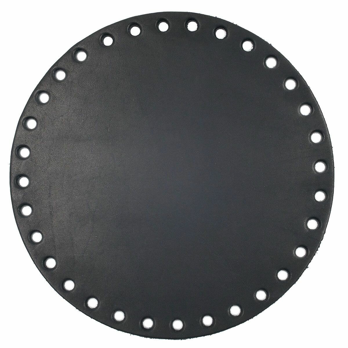 Дно для сумки кожаное D19см, , толщ.3,5-4мм, дизайн № 505, 100% кожа (70 чёрный)