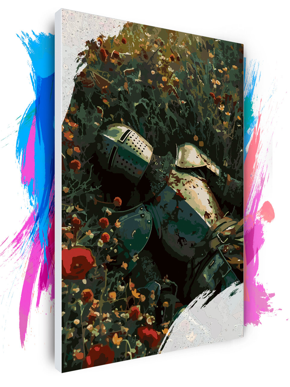 Картина по номерам на холсте Павший рыцарь, 80 х 120 см