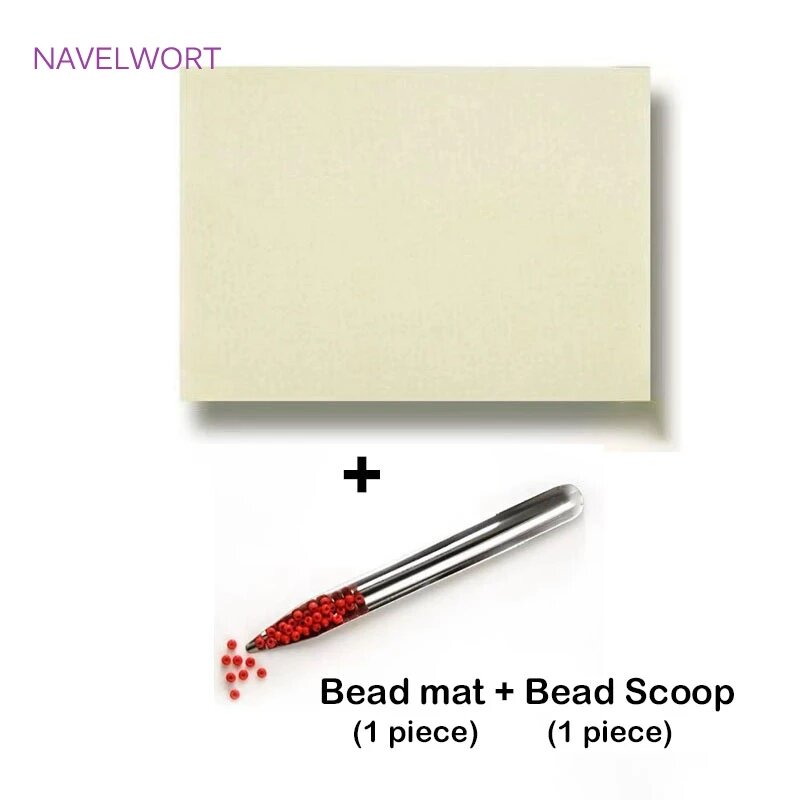 NAVELWORT Серый флокированный коврик для бисера bead mat bead scoop