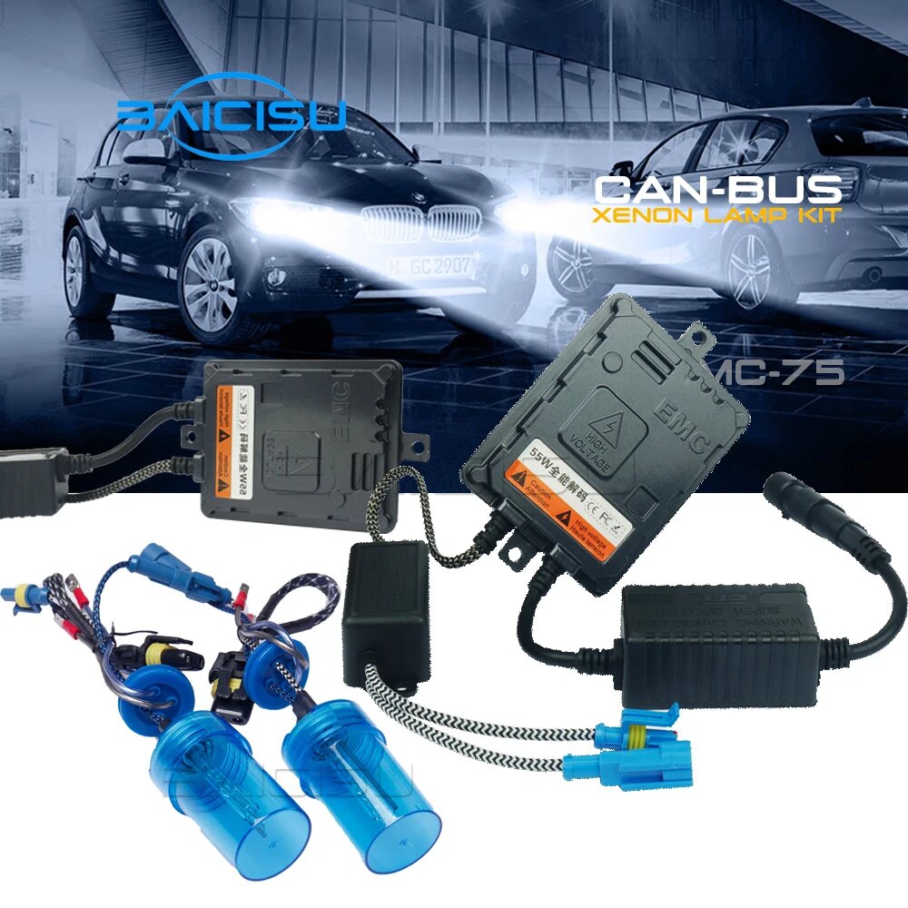 Высочайшее качество 12 В/55 Вт Ultra CANBUS/быстрый яркий автомобильный 6000K Холодный белый, H7