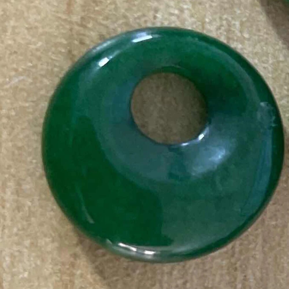 Бусины из аметистов и нефрита 2 шт. 18 мм Изумрудный, Malaysian Jade