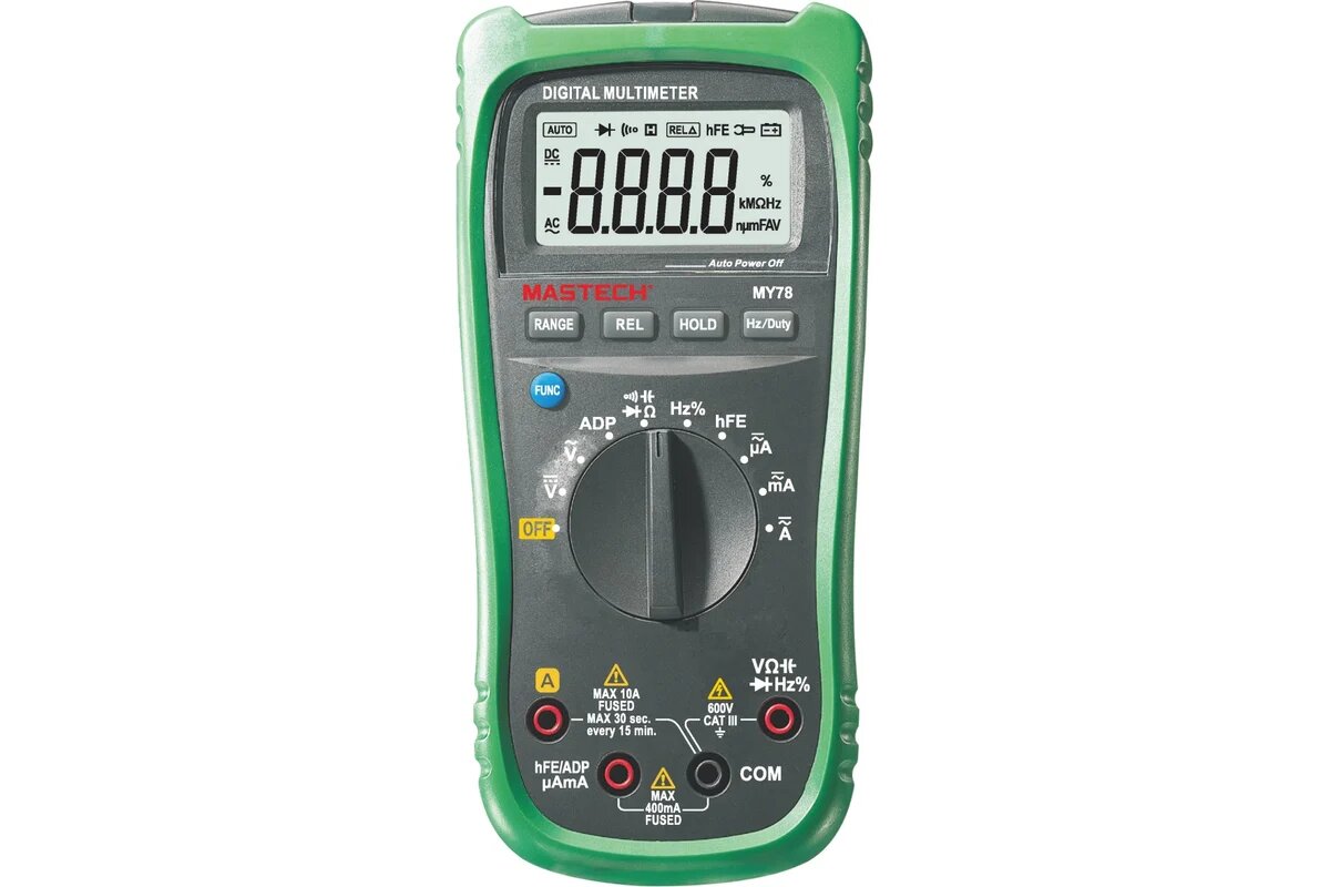 Мультиметр Mastech MY78, цифровой, с фиксацией показаний, автоматический выбор диапазона