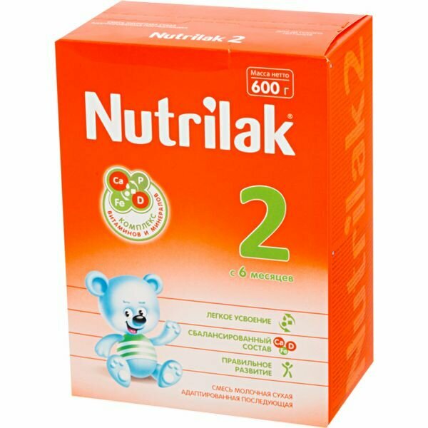 Нутрилак Premium+ 2 смесь молочная сухая адаптированная последующая 600г