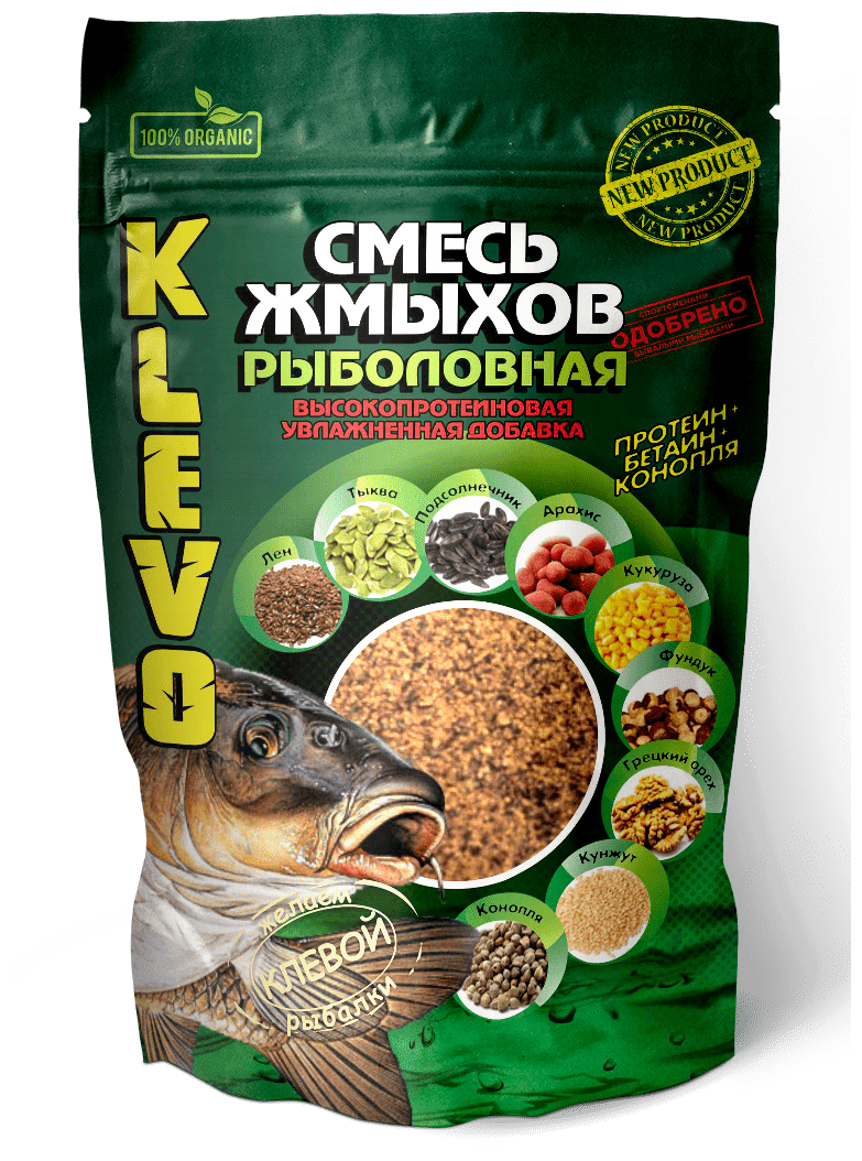 Прикормка Klevo, для карпа, леща и плотвы, с ароматом жареной семечки, 900 г