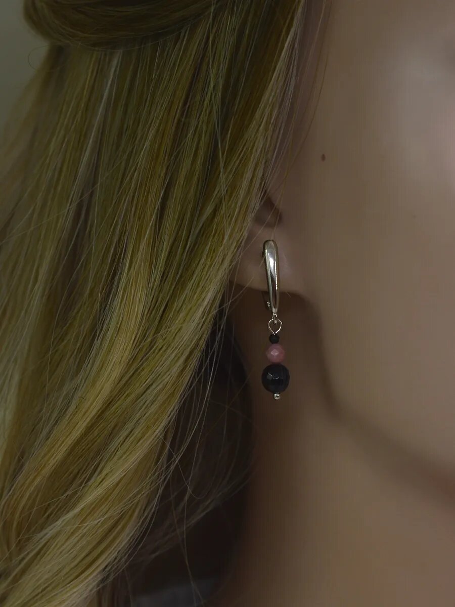 Серьги, агат