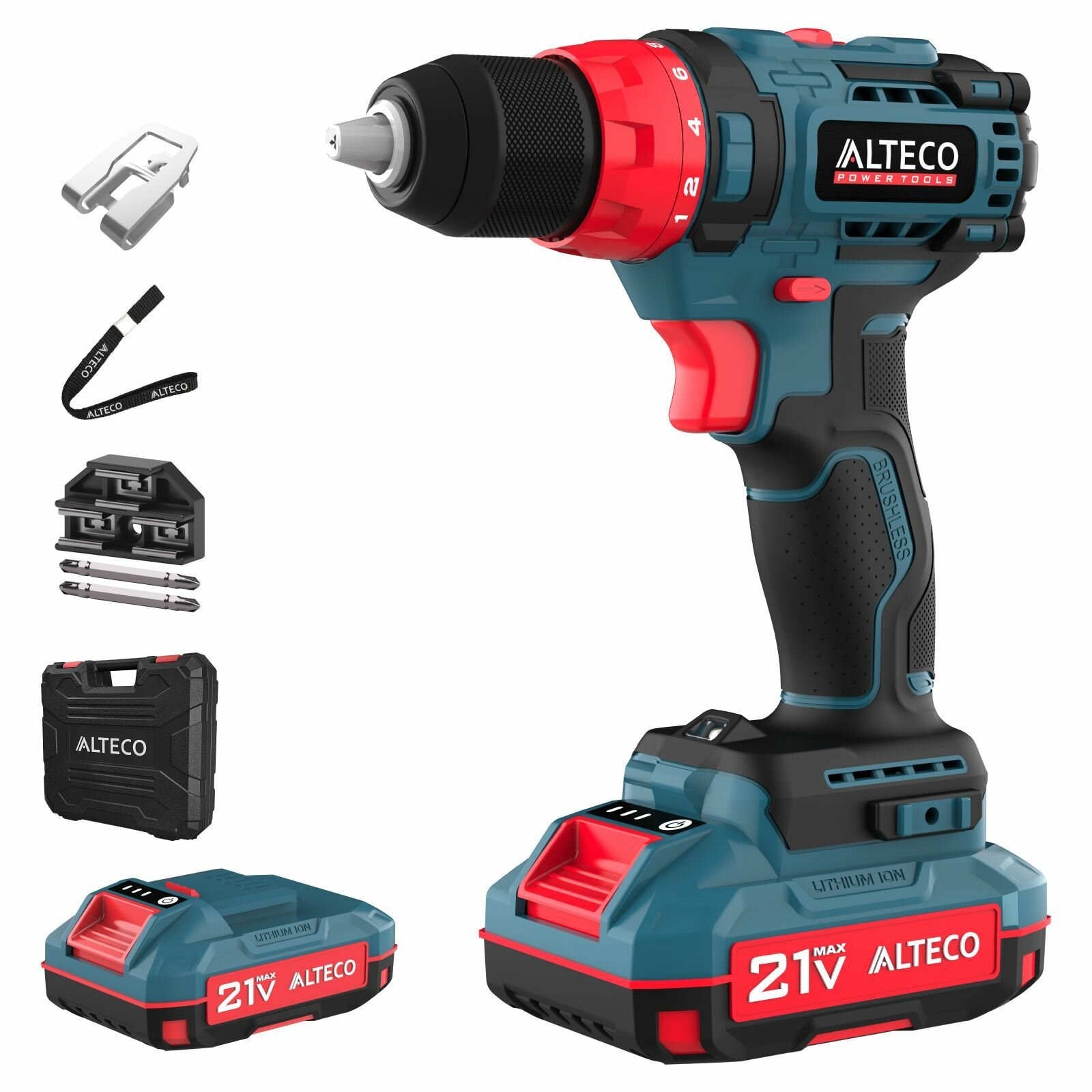 Бесщеточная аккумуляторная дрель-шуруповерт ALTECO CD 21-45 BL X2 73510