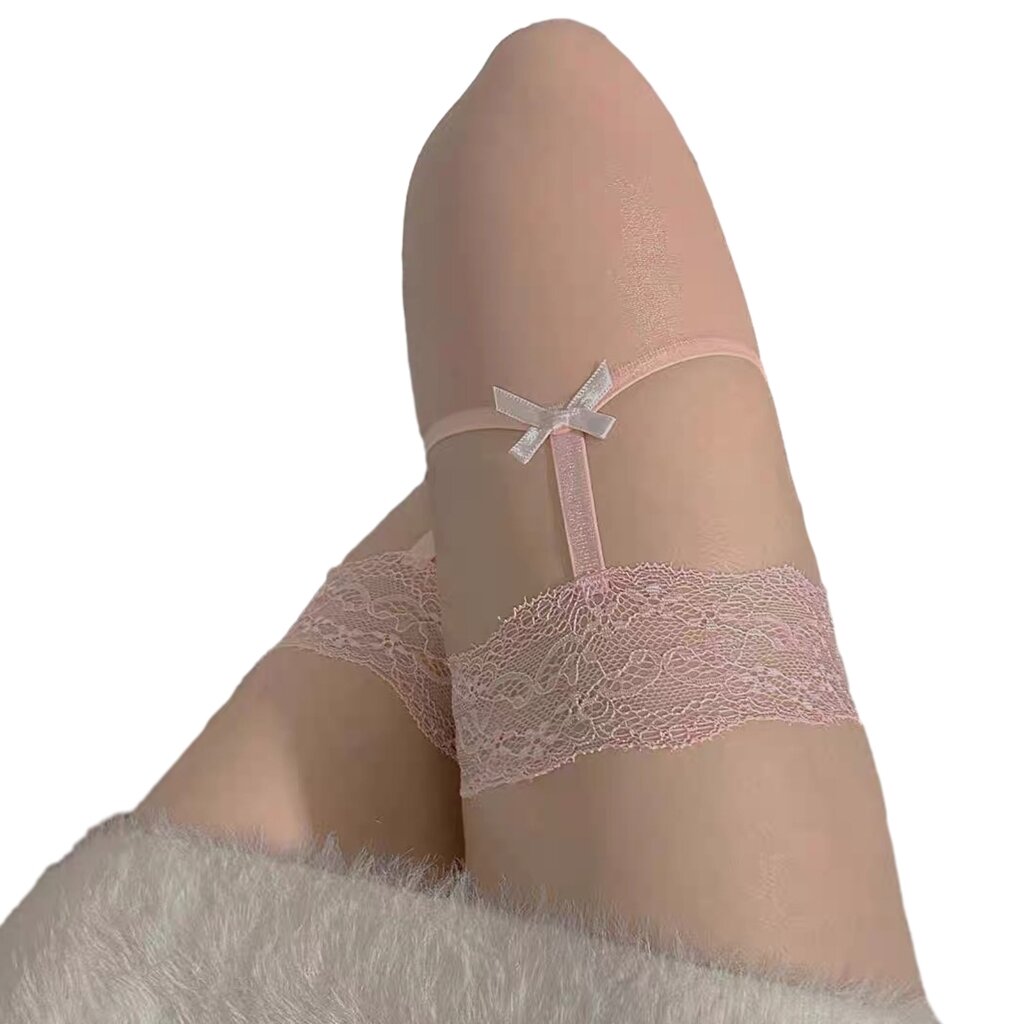 Чулки jk long с высокой трубкой выше колена-розовый-M