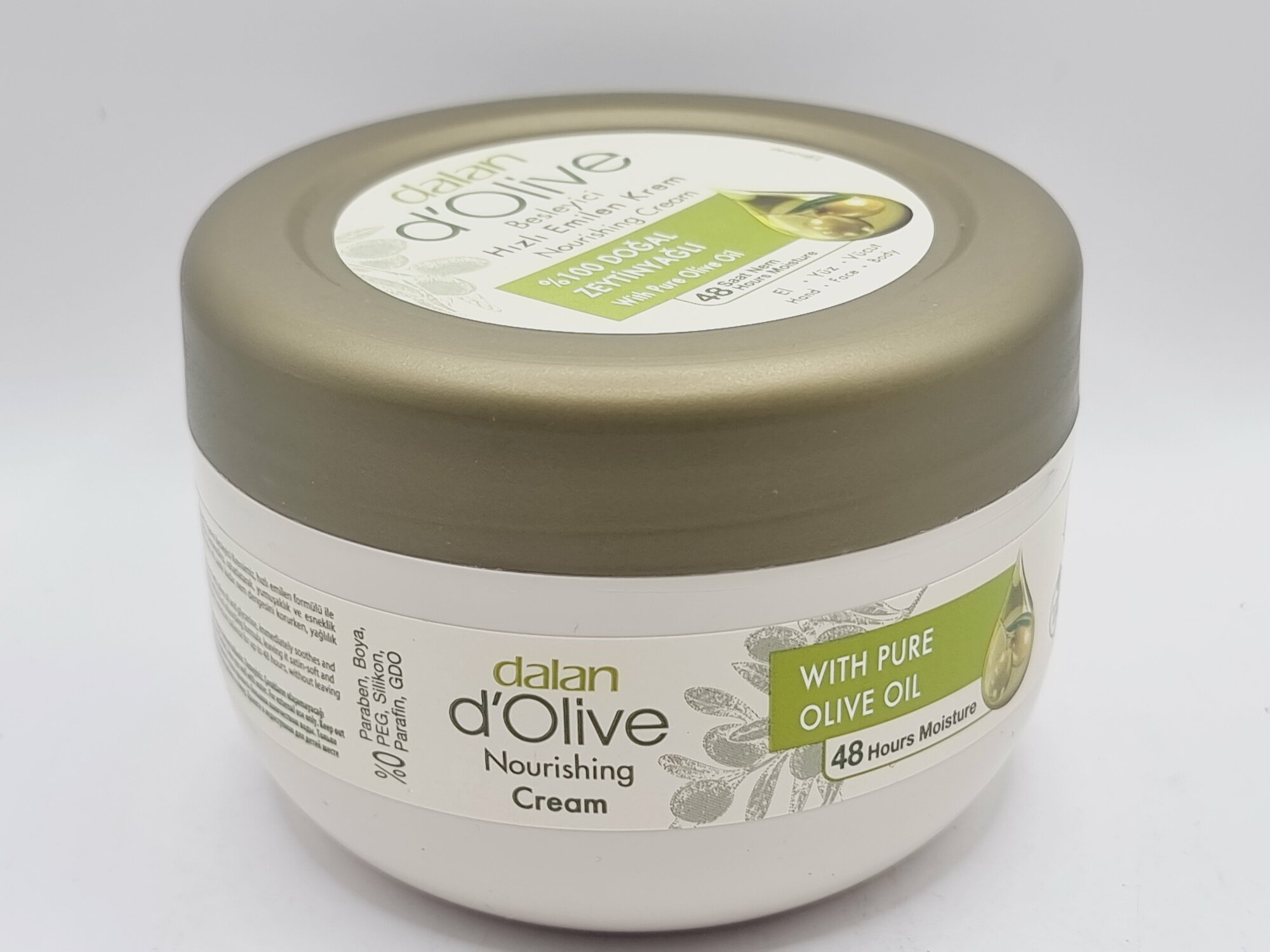 Dalan d'Olive Быстро впитывающийся питательный крем для рук и тела с оливковым маслом 300 мл (Турция)