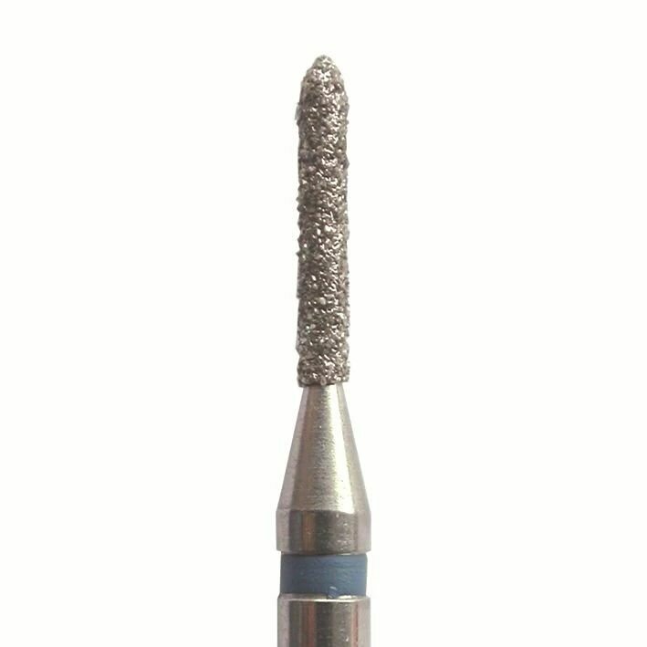 Бор алмазный SL868. FG.014, синий, 25 шт. Форма: цилиндр с усеченным концом