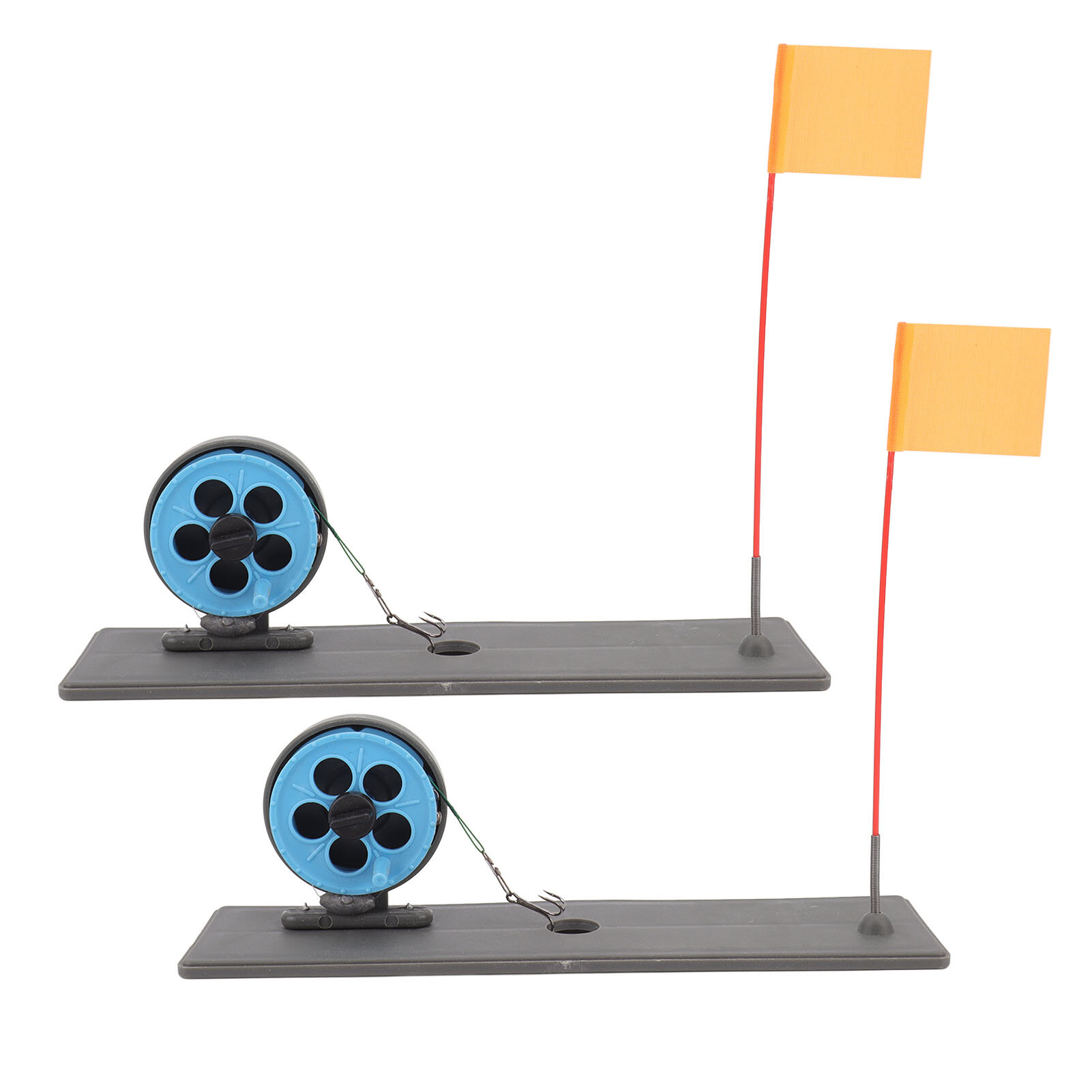 2шт Флаг Для Подледной Рыбалки Маркерная Удочка Автоматическая Плавающая Стабильная Портативная Подледная Удочка Наконечником Вверх на Зиму