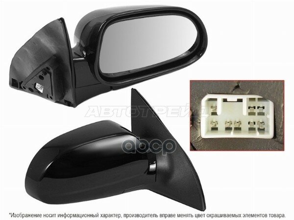Зеркало Chevrolet Lacetti 04-13 / Daewoo Lacetti 04-09 (Справа/ Обогрев/ Регулировка/ 5 контактов) Sat арт. ST-CVW1-940-1