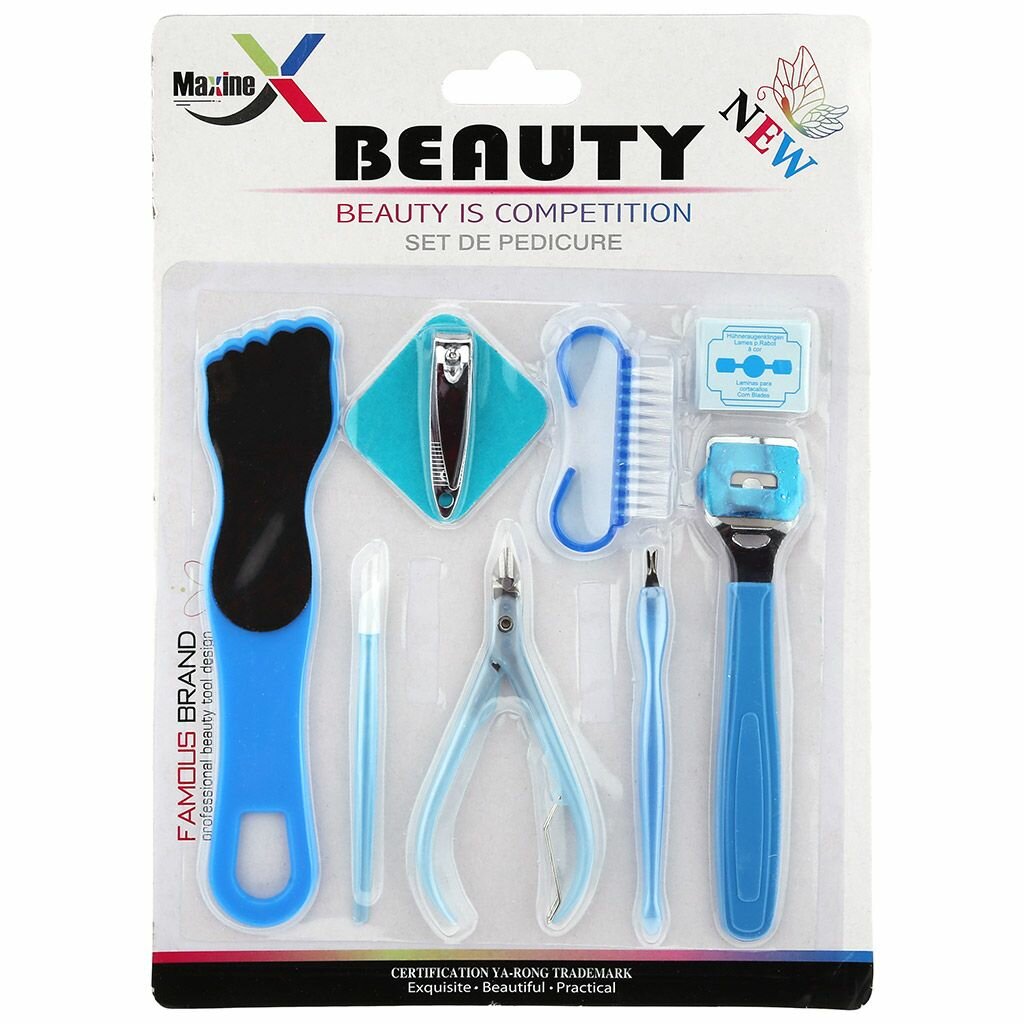 Педикюрный набор 9 предметов, в блистере