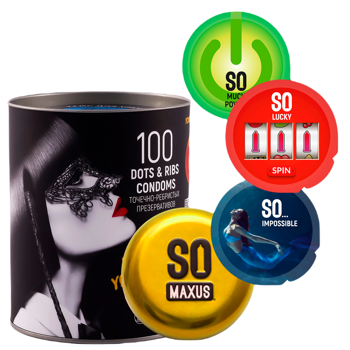 MAXUS SO MUCH SEX Special, 100шт. Презервативы, точечно-ребристые