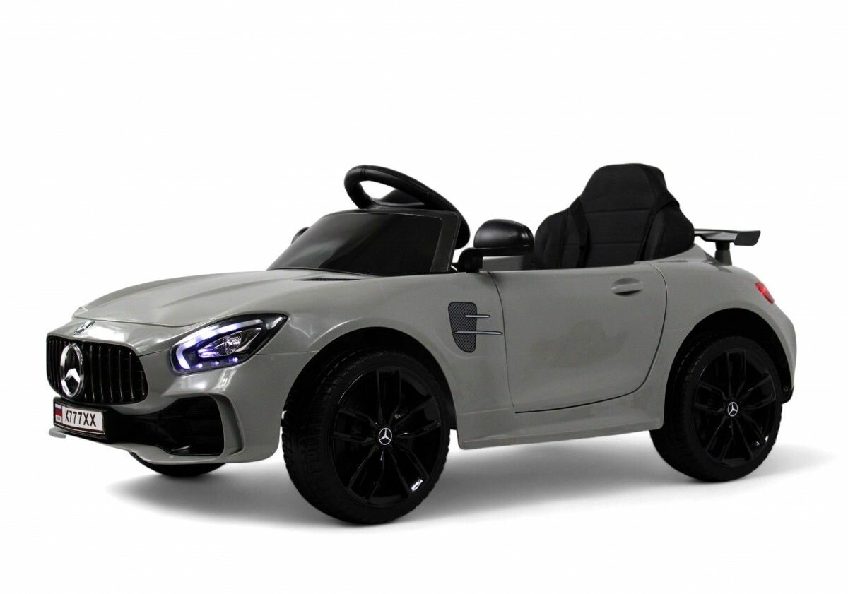 Детский электромобиль Mercedes-Benz RIVERTOYS AMG GT X777XX с дистанционным управлением, одноместный серый
