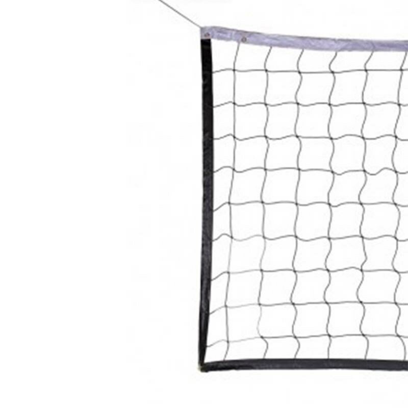 Интспорт Сетка волейбол Д=2,0 мм яч. 100*100 белый Размер 1,0 * 9,5 м Верх лента 2,5см ПП 1000×9500 мм Белый