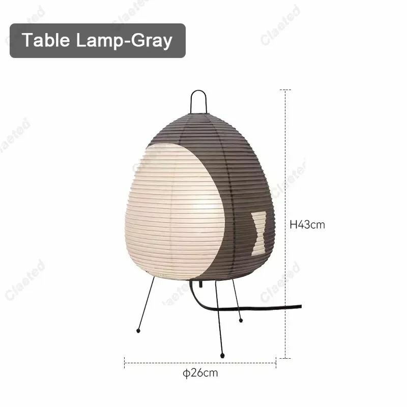 Японская настольная лампа ручной работы из рисовой бумаги для спальни, уютный свет