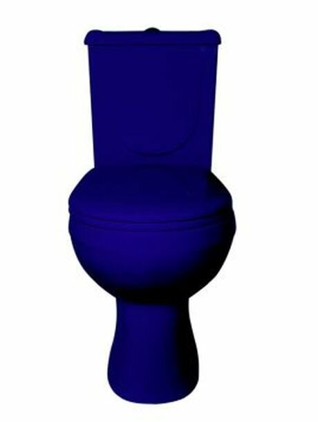 Унитаз компакт ирида, 1 реж, гориз. выпуск, сиденье полипропилен, цвет: синий