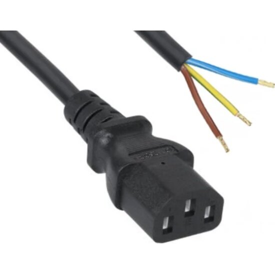 Кабель питания Filum FL-PC-C13-C2-2.5-BK 3*1,5mm, С13 - свободный конец 2.5м черный