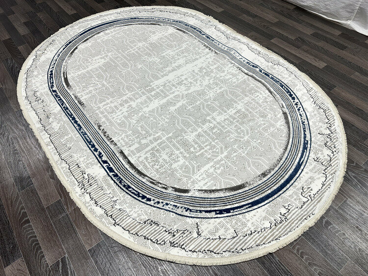 Ковер, Овал, Бежевый, Серый, Синий, Современный, на пол, в гостиную, спальню, в ассортименте (80 см. на 150 см.)