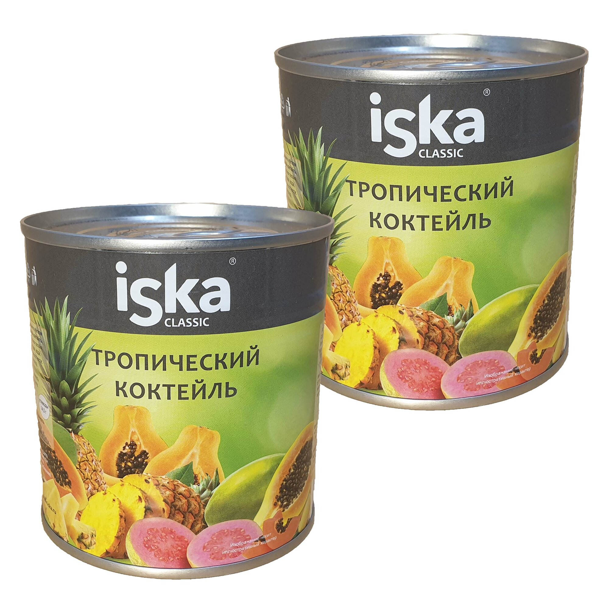 Тропический коктейль в сиропе "Iska" 2 баночки по 440 г