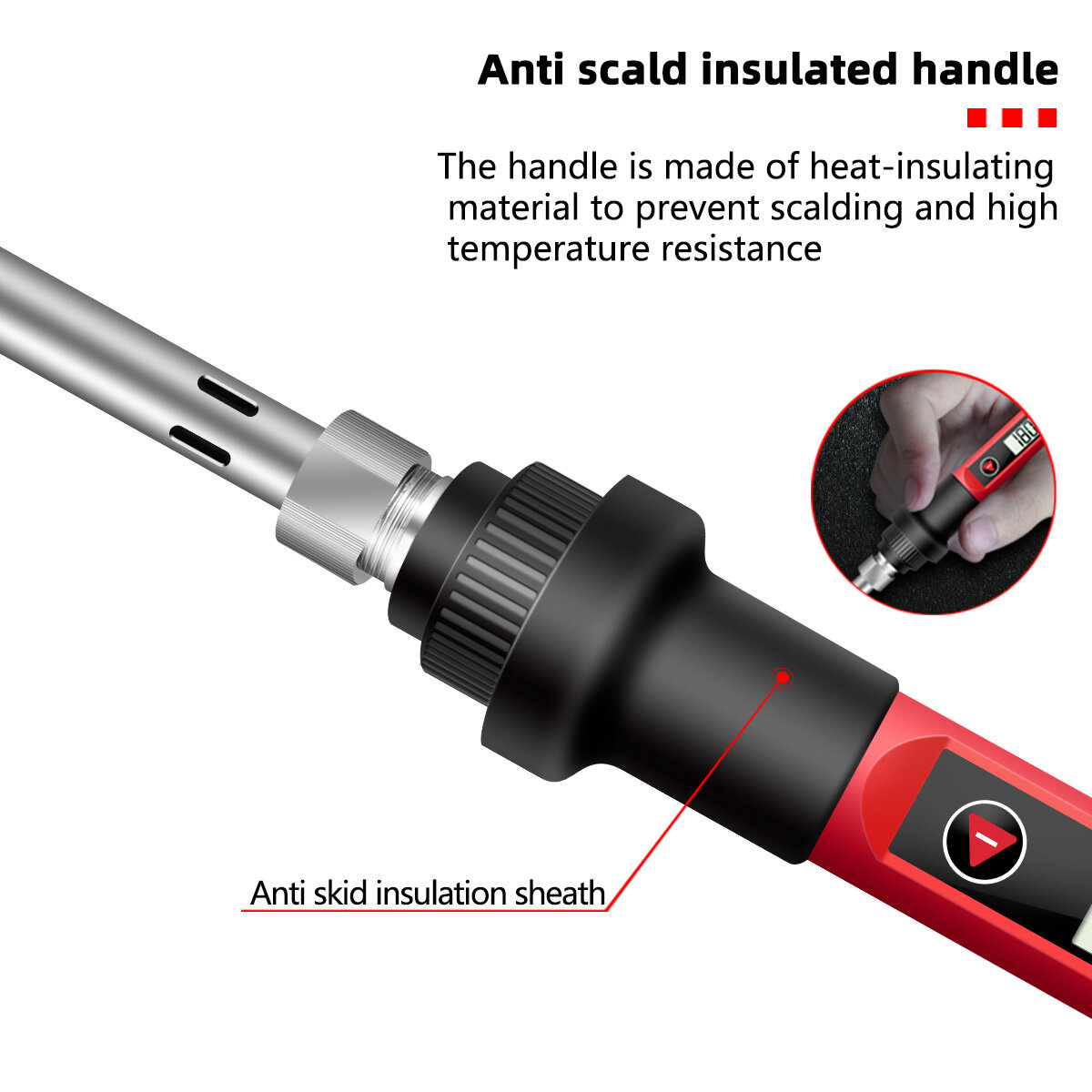 ANENG 17 шт. Набор паяльников Мини-электрические паяльники с ЖК-цифровым дисплеем Интеллектуальный набор сварочных аппаратов 60 Вт Регулируемая температура сварочный инструмент с пинцетом 5 шт. Наконечники для припоя Сум
