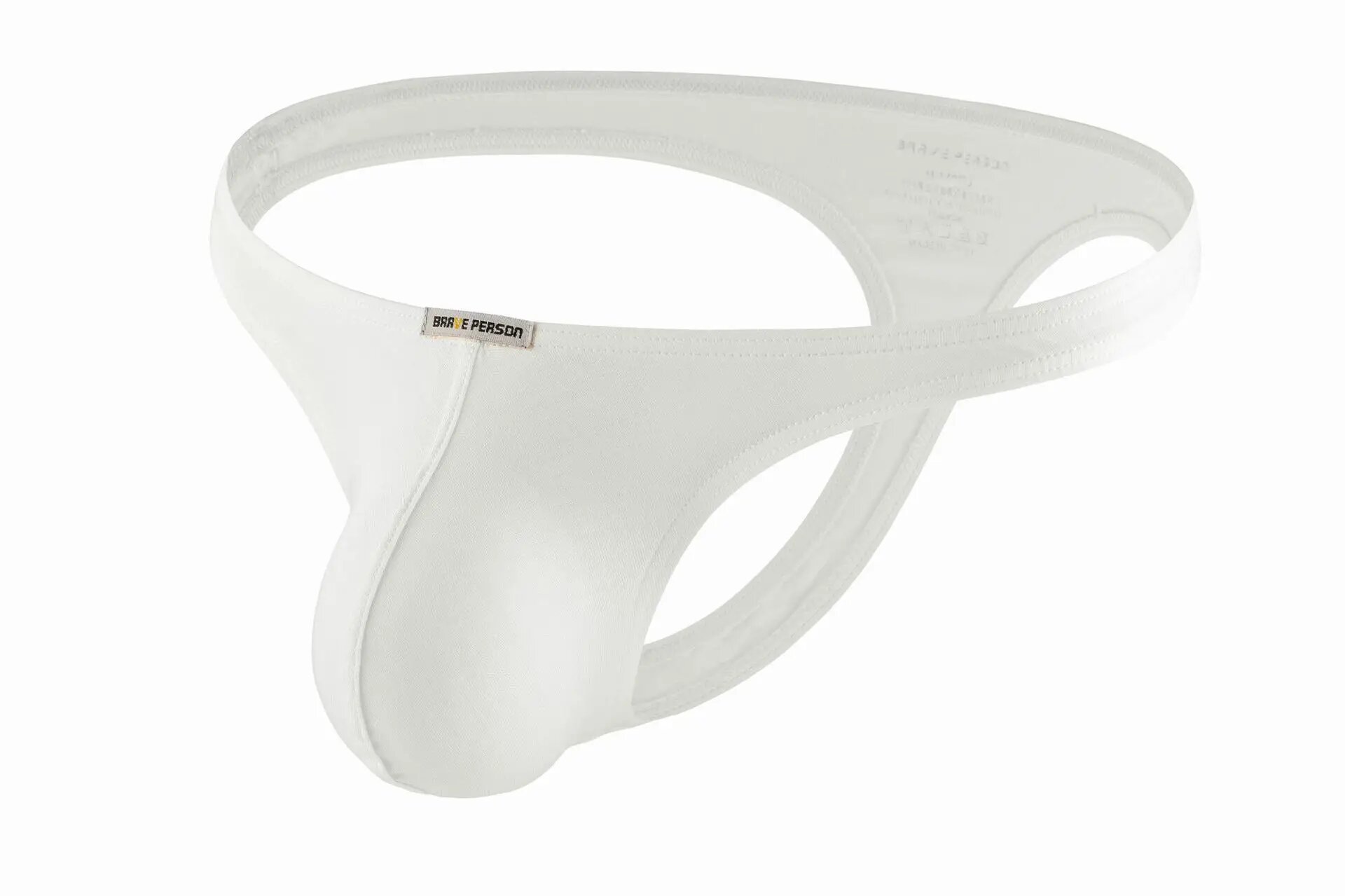 Трусы из модала, мужское мягкое нижнее белье, сексуальные трусы-бикини с выпуклым мешочком, дышащие трусы, удобные трусики с Т-образной спинкой, стринги Белый, XL, White