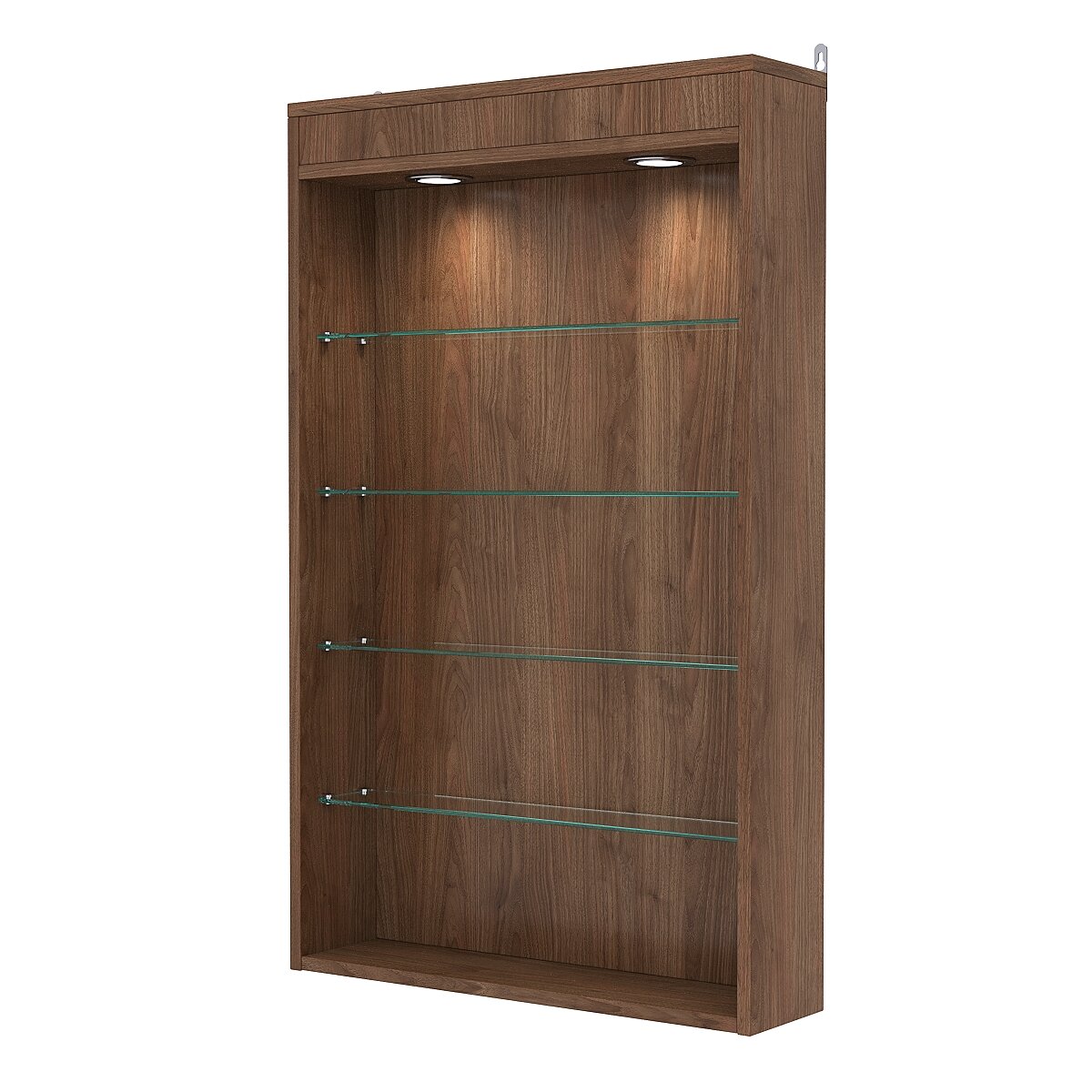 Витрина настенная №2-3Г с подсветкой, Орех. Производитель товара - компания Westcom.