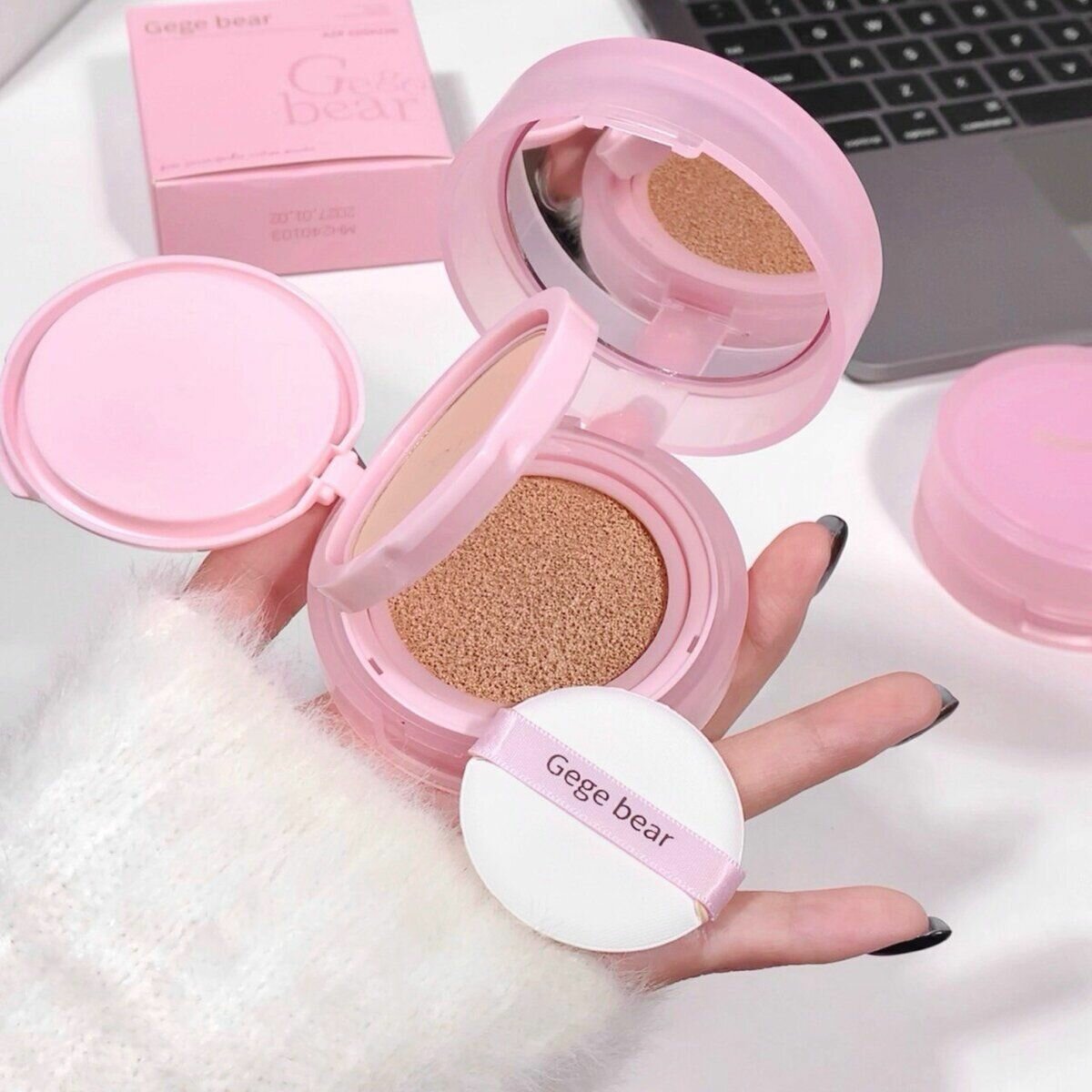 Пудра + тональный кушон, набор 2в1