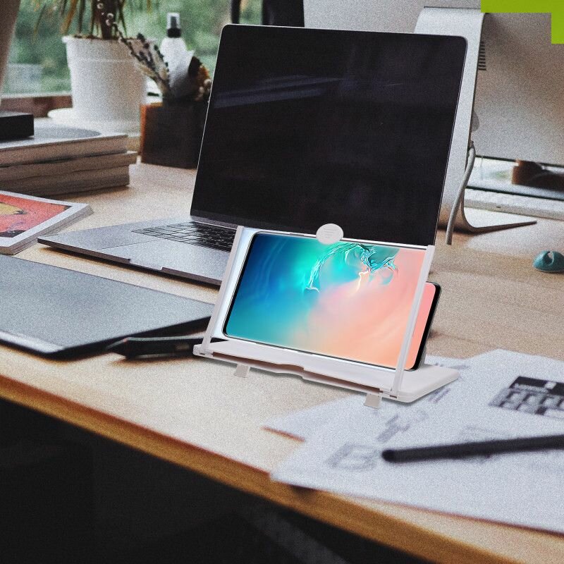 Белая консольная портативная игровая лупа для мобильного телефона с высоким разрешением 26X17 см-Праздничные подарки