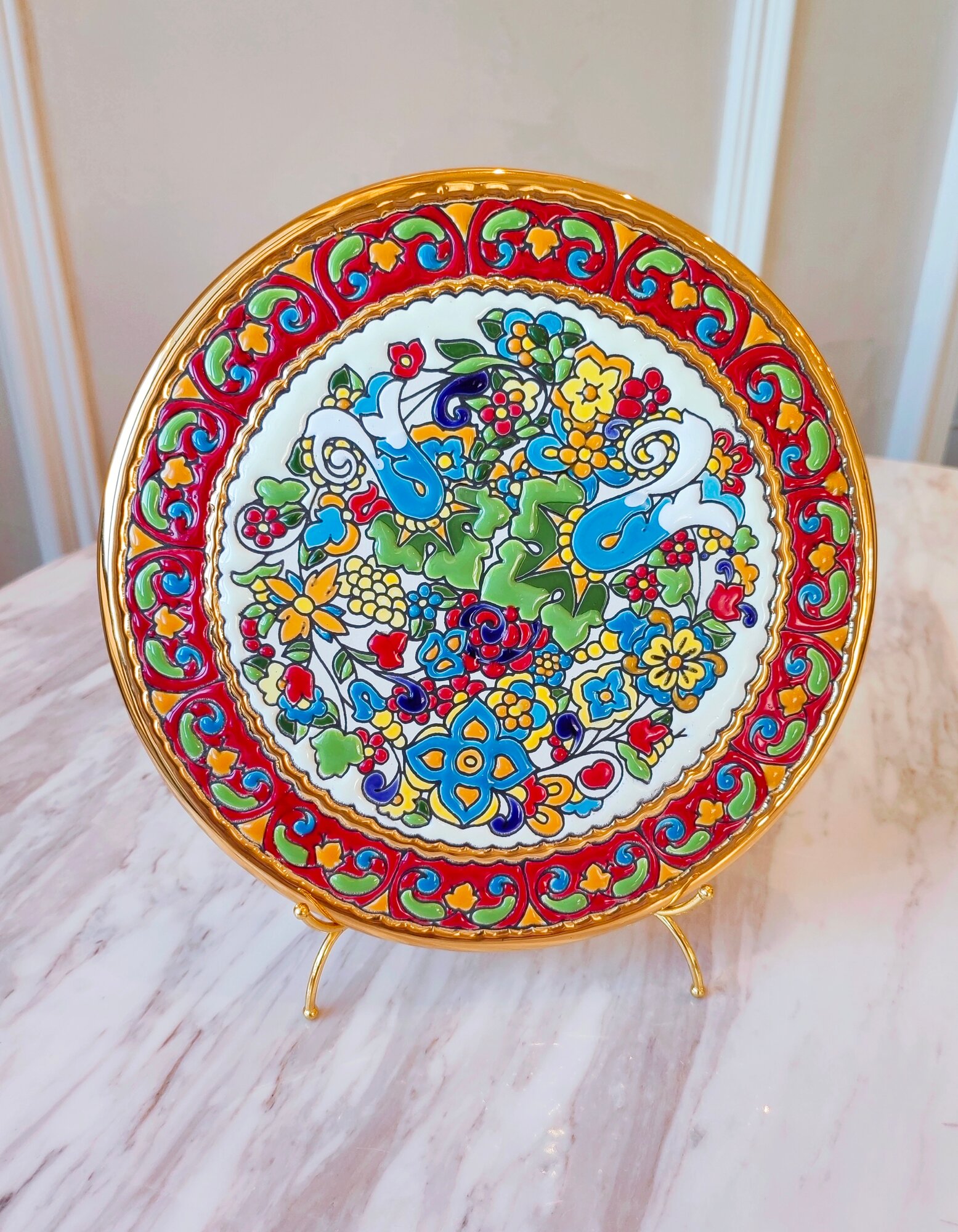 Тарелка декоративная Artecer диаметр 21 см ручная работа испанских мастеров