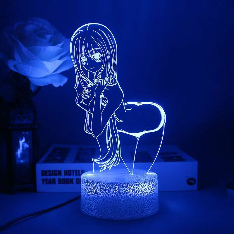 Ночник YAO YAO, с USB, 7 режимов, сенсорное управление, 3D, бирюзовый