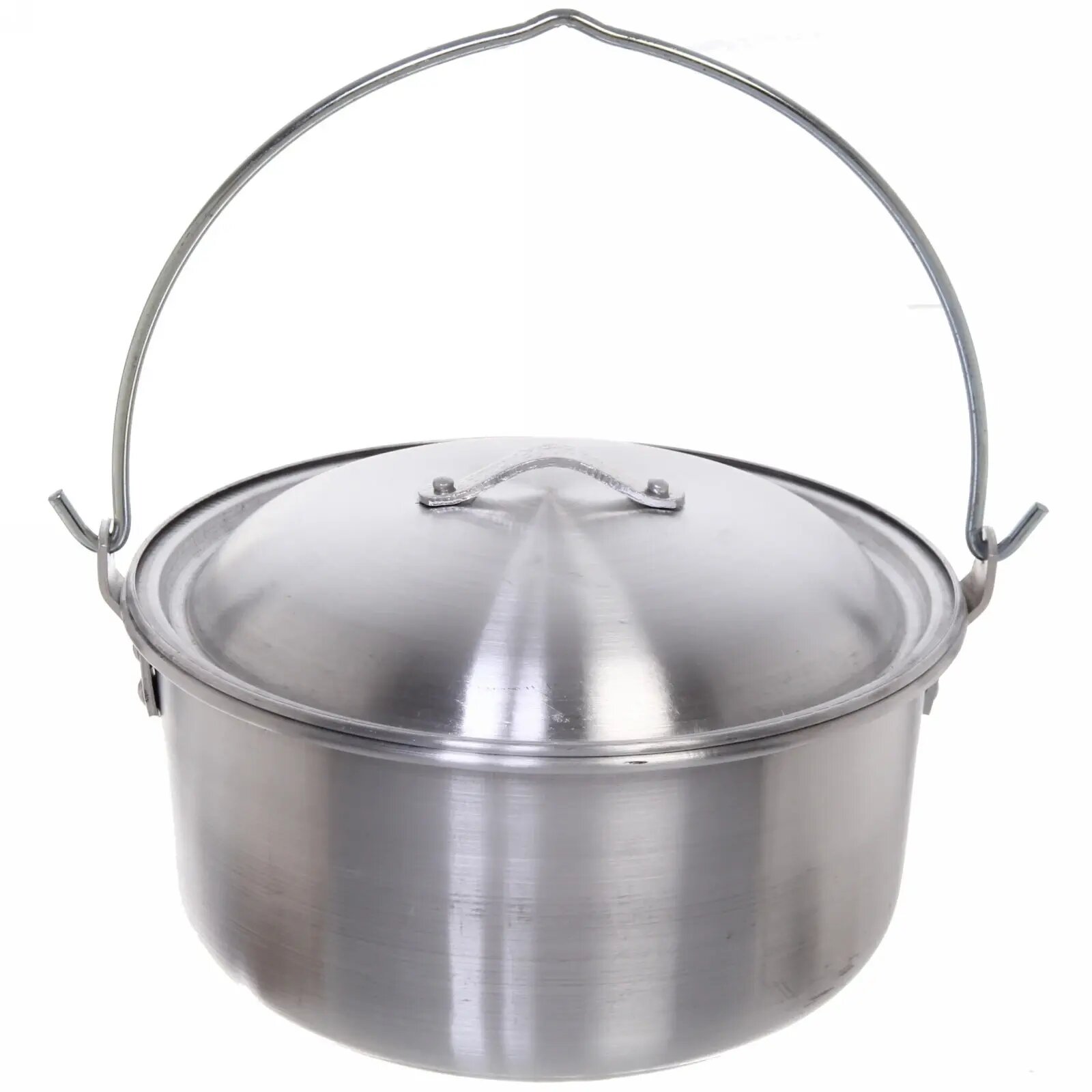 Котелок походный 4,5л, алюминиевый, с крышкой, 22 см, легкий и прочный