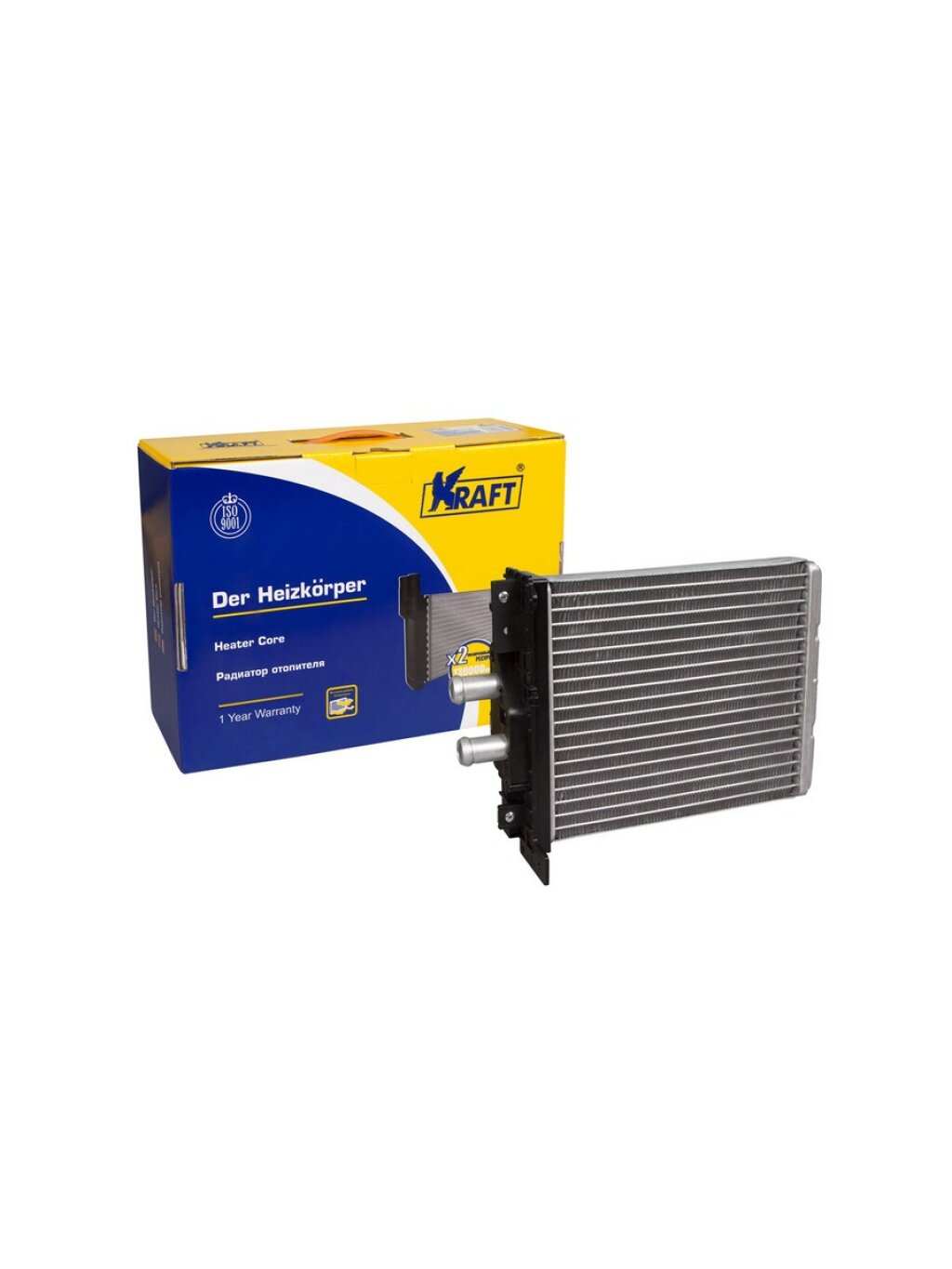 Радиатор отопителя для а/м ВАЗ 1117/1119/2170/2172 (алюм.) A/C "KRAFT" под кондиц. "Panaconic"