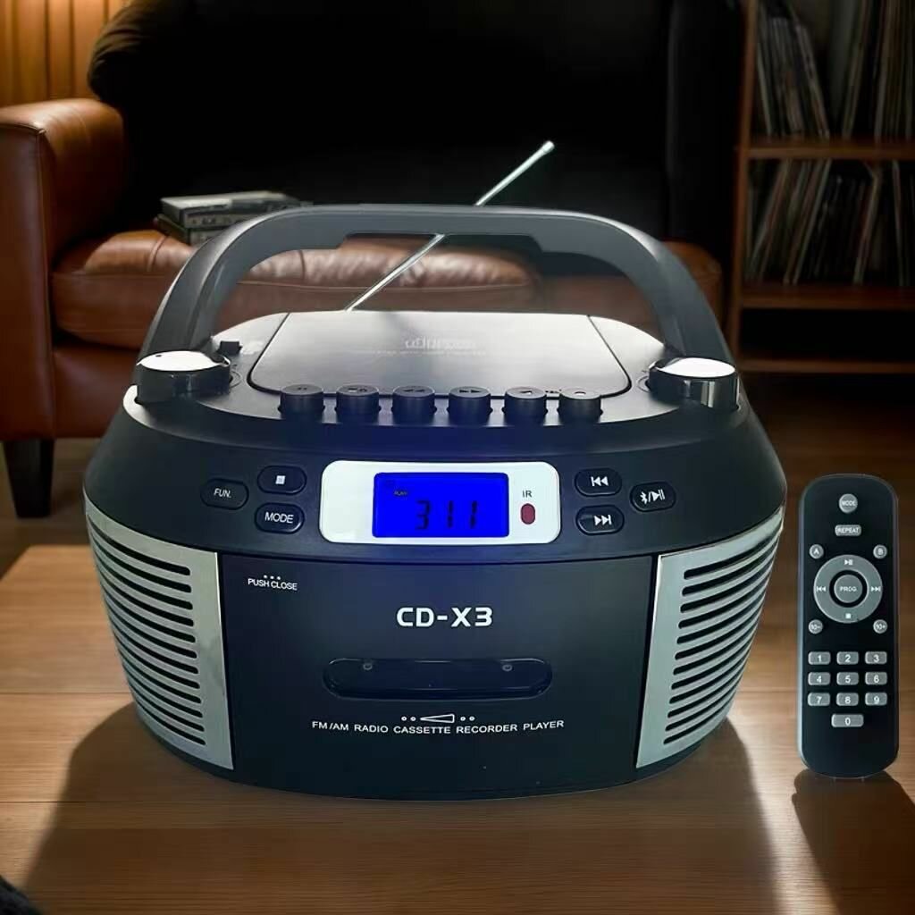 Кассетный проигрыватель с Bluetooth, USB, CD, MP3