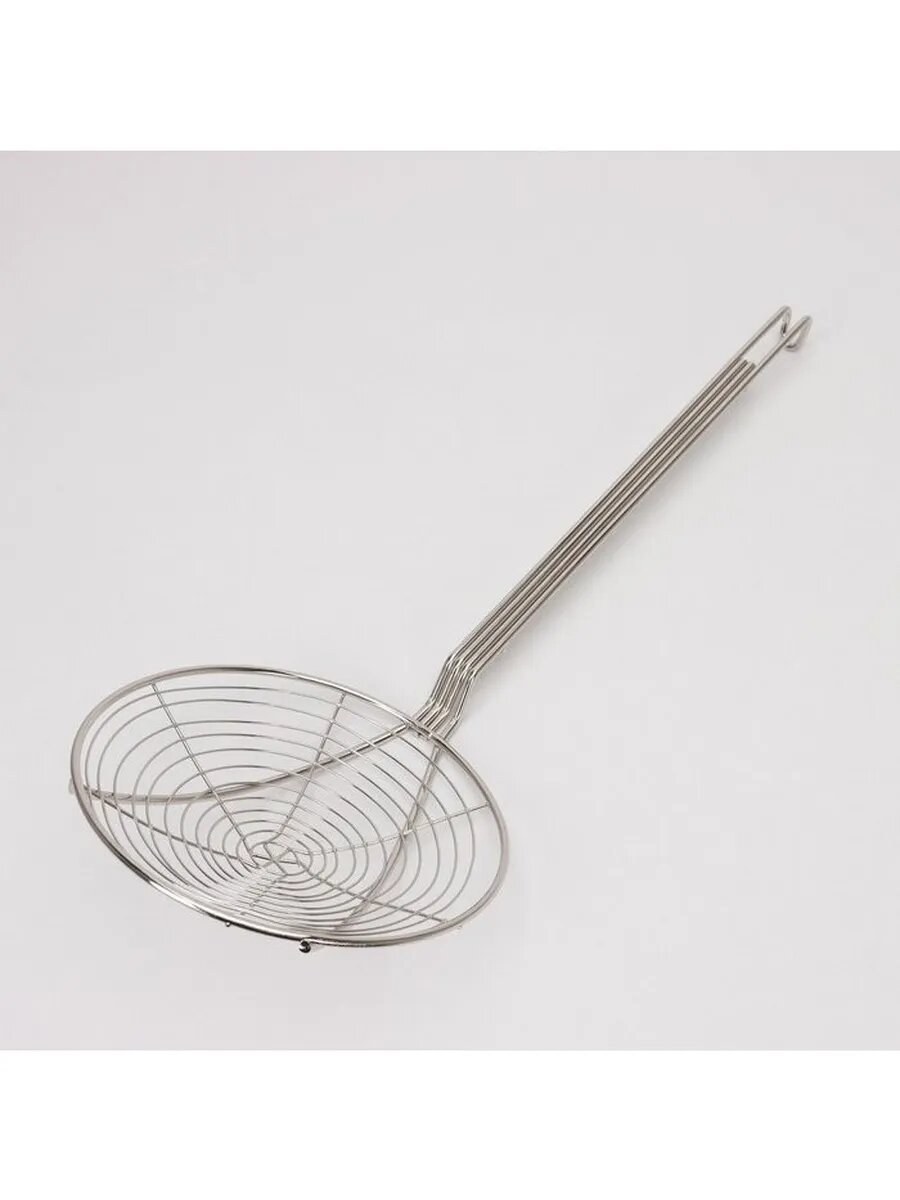 Шумовка для фритюра из нержавеющей стали, 53×20 см, толщина