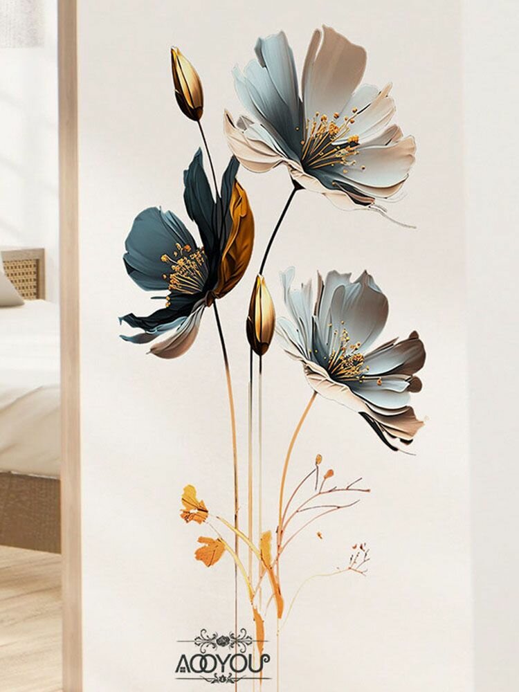 3D наклейки на стену "Суккуленты" — объемные, для кухни/спальни/балкона, декор без полива