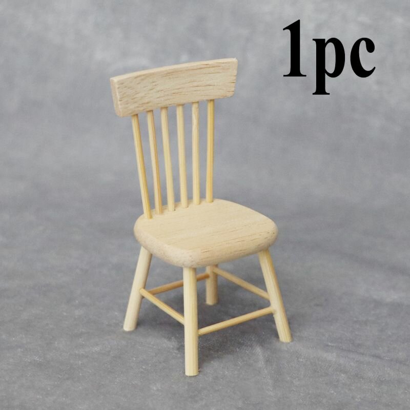 1 шт миниатюрный деревянный стул, подходящий для использования в качестве украшения дома куклы