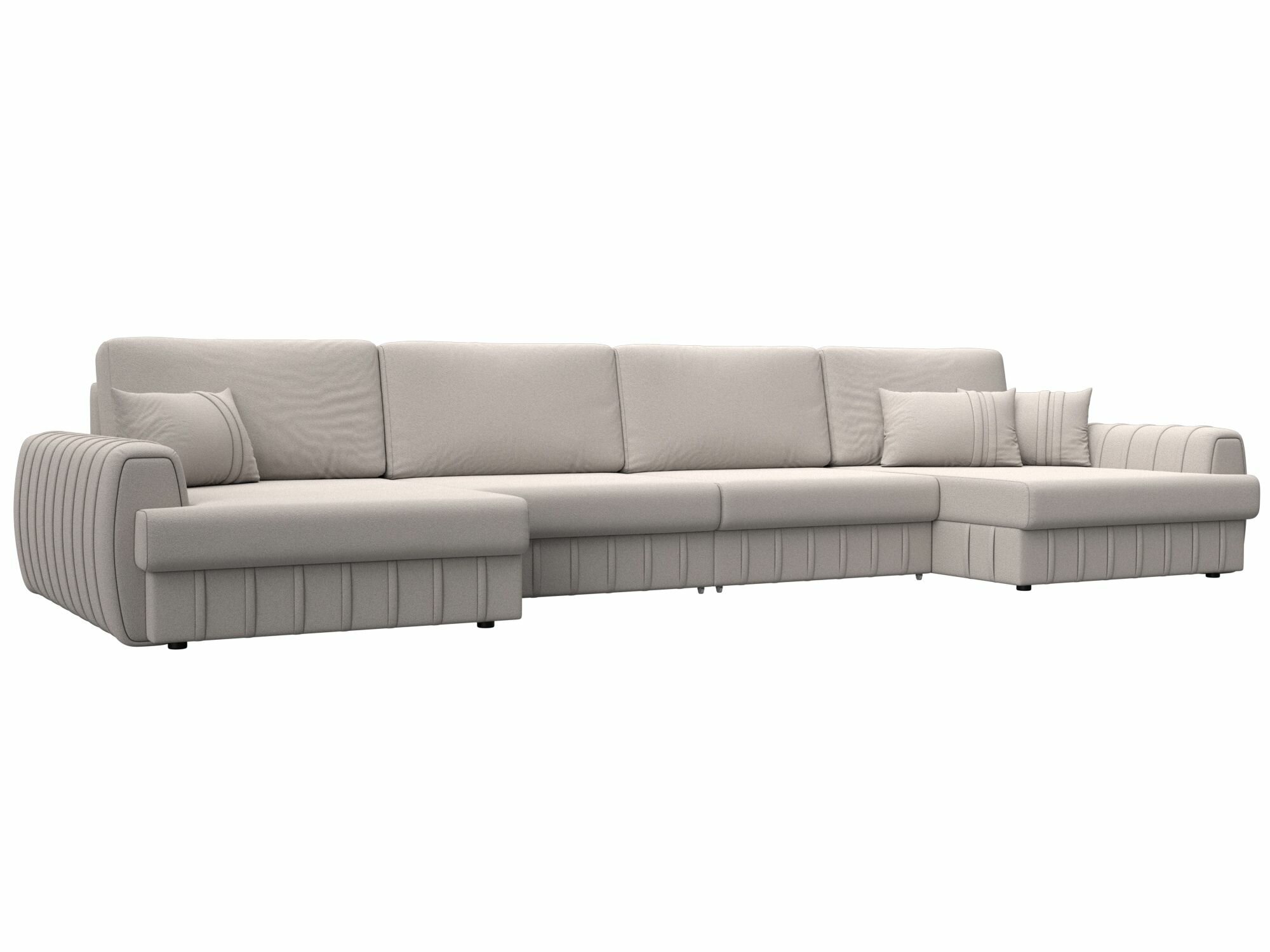 Диван П-образный Флоу НПБ Лонг, Замша