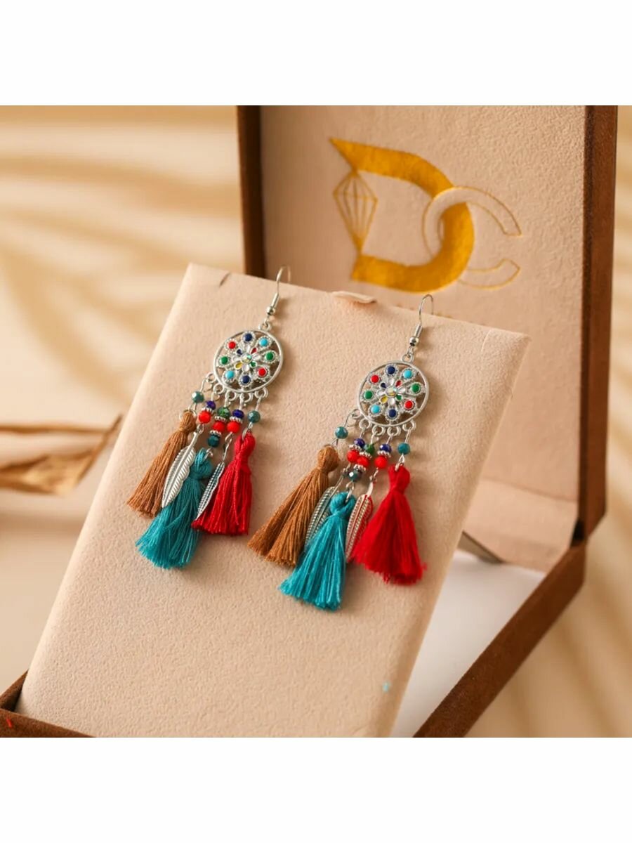 Серьги, искусственный камень