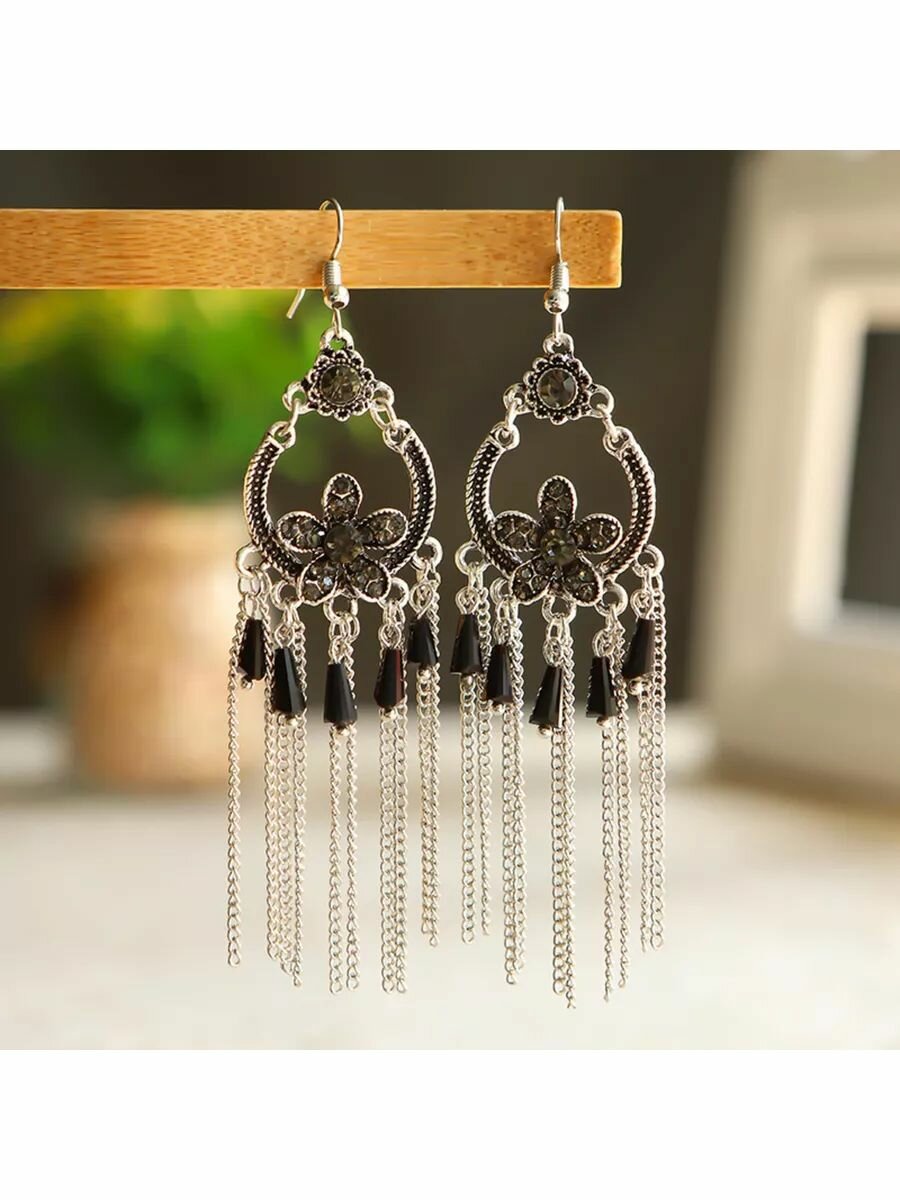 Серьги, искусственный камень